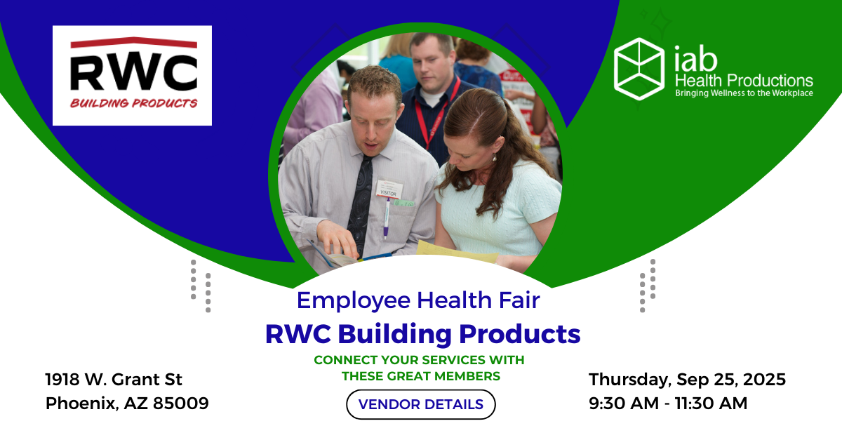 2025 RWC Building Products Employee Health Fair | IAB Health ...