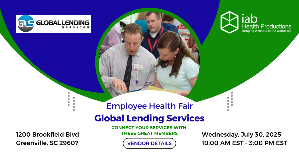 Global Lending Services 2025 Health & Wellness Fair Greenville | IAB ...